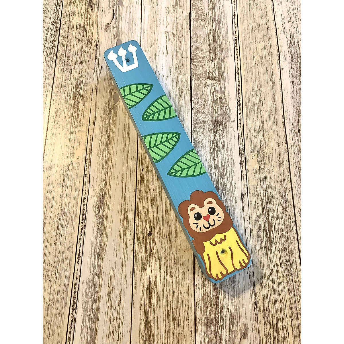 Hamsa and Mezuzah, Personalized Newborn Baby Boy Naming Bris Gift, Jungle Lion Design