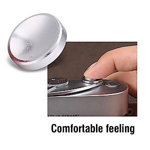 3PCS Camera Button, Aluminium Alloy Shutter Button with Concave Surface, Fits for Cameras with Screw Hole on The Shutter Release Button (Red Black Silver)