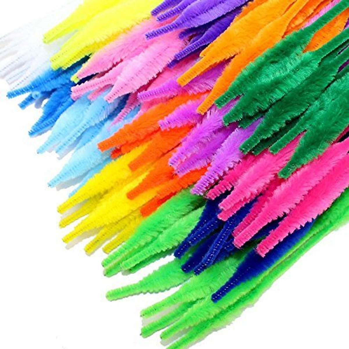 120 Pcs Colored Craft Pipe Cleaners Bump Chenille Stems 12 Colors for Creative Handmade DIY Art Craft,Ornaments,Kids