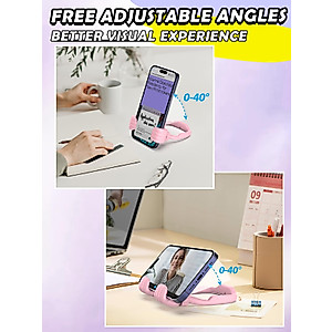 Stocking Stuffers for Teens Boys Girls Teenage Men Women Kids Gifts for Men Christmas: Thumbs Up Lazy Phone Stand Holder Gadgets Dad Father Mother Mom Husband Wife Adults Who Have Everything (1, Pink)