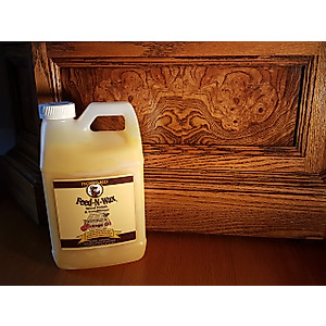 Howard Feed-N-Wax Restorative Wood Furniture Polish and Conditioner 64 Ounce 1/2 Gallon, Beeswax Feeds Wood, Antique Furniture Restoration