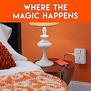 ECHOGEAR USB Wall Charger Surge Protector with 4 Pivoting AC Outlets & 2 USB Ports – Packs 1080 Joules of Surge Protection & Installs On Existing Outlets to Protect Gear & Increase Outlet Capacity