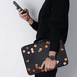 iCasso 13-13.3 inch Laptop Sleeve Bag, Waterproof Shock Resistant Neoprene Notebook Protective Bag Carrying Case Compatible MacBook Pro/MacBook Air - Honeycomb