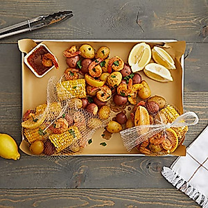 200 Pack Reusable Nylon Mesh Produce Bags, for Vegetables, Fruit, Seafood Boil Party Supplies (White, 23.6 In)