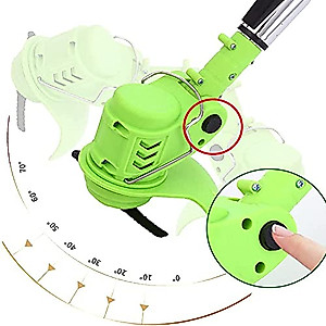 Guoguoba 24V Cordless Grass Cutter with Spare Metal Blades Electric Lawn Trimmer Weed Eater Cordless String Trimmers Telescopic Handle Garden Weed Trimmer Tool for String Mower Garden Edger-Green