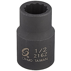 Sunex 216z 1/2-Inch Drive 1/2-Inch 12-Point Impact Socket