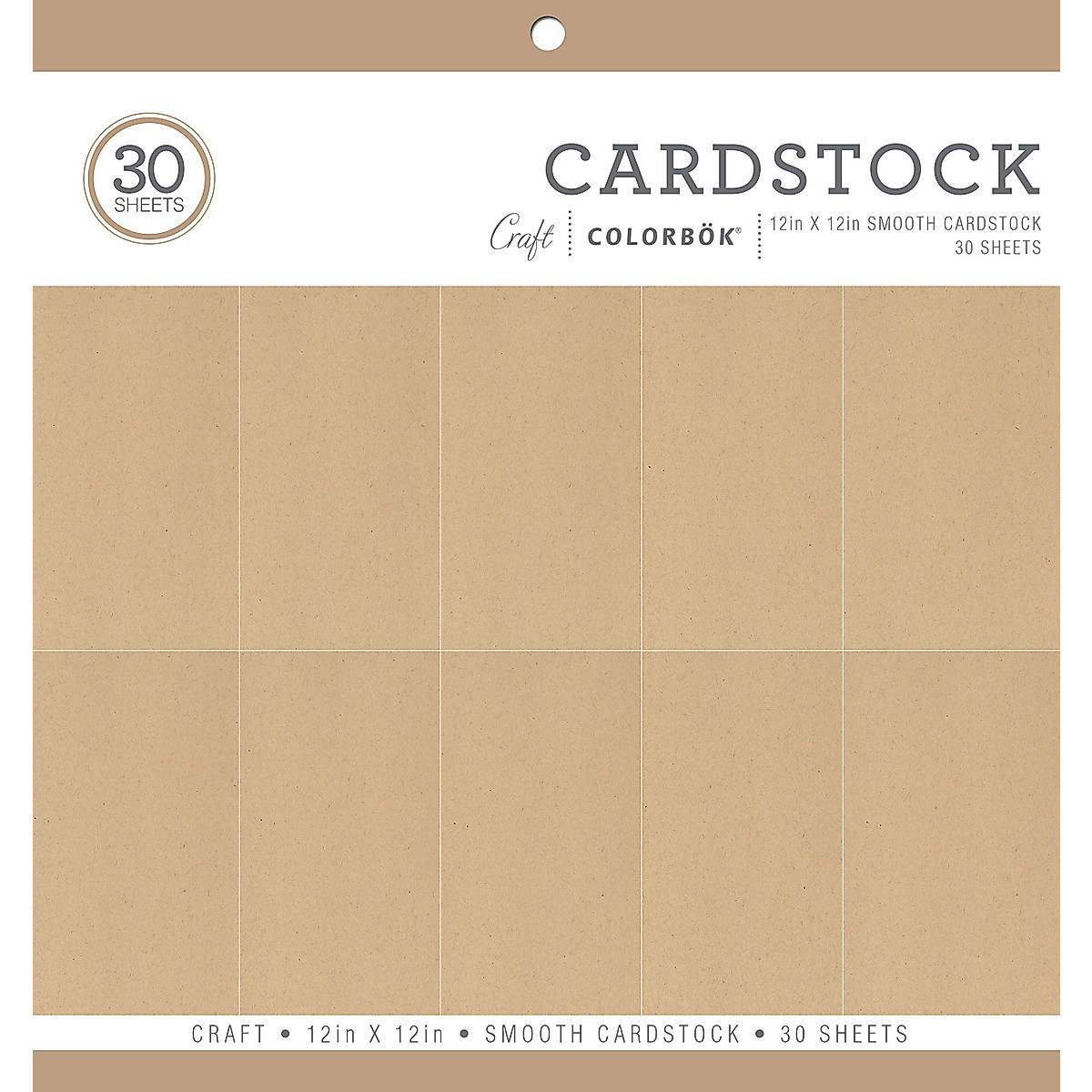 ColorBok 71911A Smooth Cardstock Paper Pad, 12" x 12", Craft
