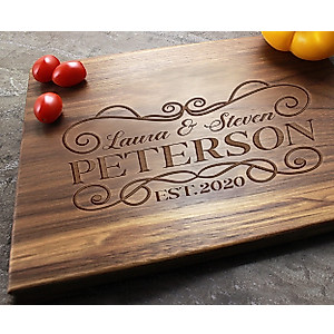 Personalized Mr and Mrs Cutting Board Wedding Gift for Couple Custom Cutting Board Housewarming Gifts