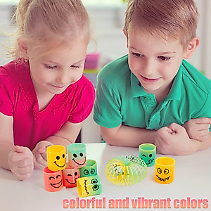 JOHOUSE 36PCS Mini Springs Toys, Rainbow Magic Fidget Stress Coil Mini Spring Bulk Toys for Party Favor Carnival Prize Birthday Goodie Bag Stuffers for Kids Boys Girls