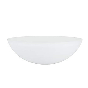 Aspen Creative Frosted 23098-01 Transitional Style Replacement Torchiere Glass Shade, 5-3/8" high x 15-5/8" Diameter