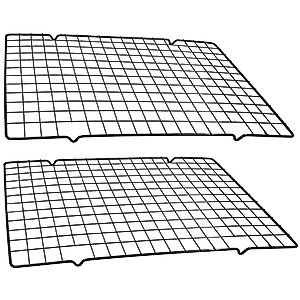 Daycount® 2-Pack Heavy-duty Cooling Rack for Baking Stacking 10 x 16 Inch Stainless Steel Wire Rack for Cooling, Drying