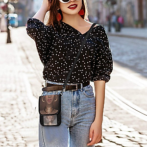 Roomy Pockets Series Travel Small Crossbody Bag African American Pretty Woman Oxford Cloth Cell Phone Purse Wallet For Women