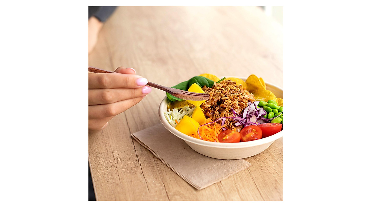 Cabilock Salad Mixing Fork Wood Salad Servers Long Handle Cooking Fork Wooden Kitchen Utensils ...