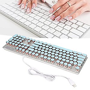 LBEC Mechanical Keyboard, Red Switch Mechanical Gaming Keyboard 104 Keys RGB Backlight for Office (Red Switch)