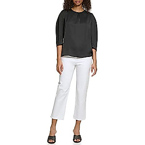 Karl Lagerfeld Paris Women's Everyday Casual Blouse, Black