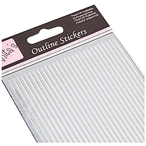 anitas Straight Line Borders Outline, Stickers, Silver, 10.3 x 0.05 x 27.3 cm, 8101017