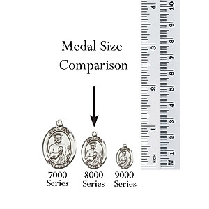 F A Dumont Sterling Silver St. Joseph of Cupertino Pendant with 18" Sterling Silver Lite Curb Chain. Patron Saint of Pilots/Airforce