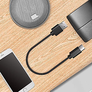 GEEKRIA USB Headphones Short Charger Cable Compatible with Audio-Technica ATH-M50xBT2, JBL Tune 225TWS 220TWS Charger, USB to USB-C Replacement Power Charging Cord (1 ft / 30 cm 2 Pack)