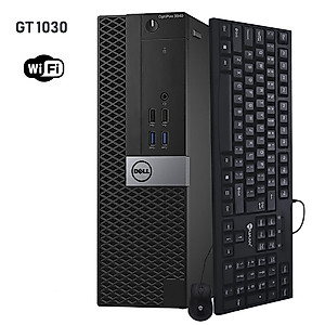 Dell Optiplex 3040 SFF Fast Business Desktop PC - Quad Core i5 6th Gen Processor - 16GB RAM - 256GB SSD - GeForce GT 1030 - Keyboard, Mouse, Wireless WiFi, Windows 10 Professional (64-bit) (Renewed)