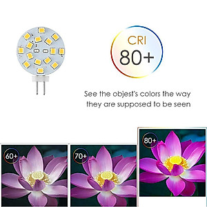 Makergroup 12V G4 LED Bulb 3W Bi-Pin LED Disc Light Bulb 20-30 Watt Equivalent Daylight White 6000K for Puck Lights in RV Trailers Campers Automotive Marine Landscape Lighting 6pcs