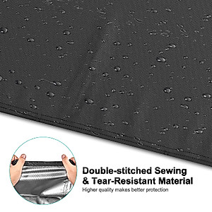 BROSYDA Central Large Air Conditioner Cover for Outside Units, Waterproof & Windproof Outdoor AC Units Cover Black (30"x30"x32" Inch)