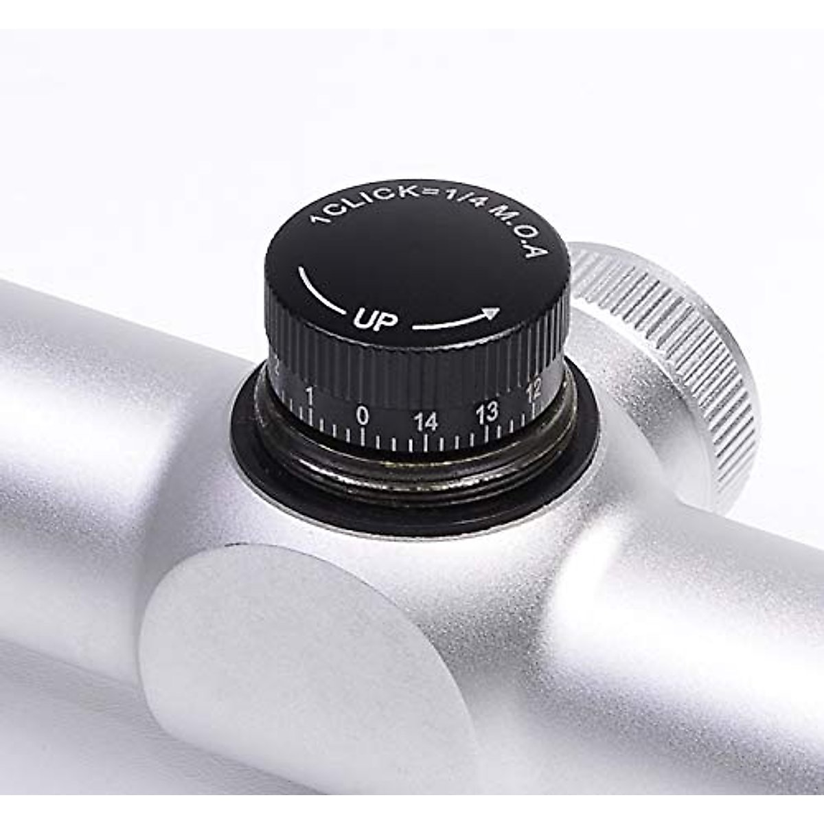 Stainless Silver Chrome Rifle Scope 3-9x40 AO Parallax Adjustable Objective with See-Thru Weaver Base Scope Rings