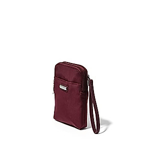 Baggallini Womens - Small Travel Bag With Blocking Sleeves Water-resistant Lightweight Mini Purse Take Two RFID Bryant Crossbody, Dark Cherry