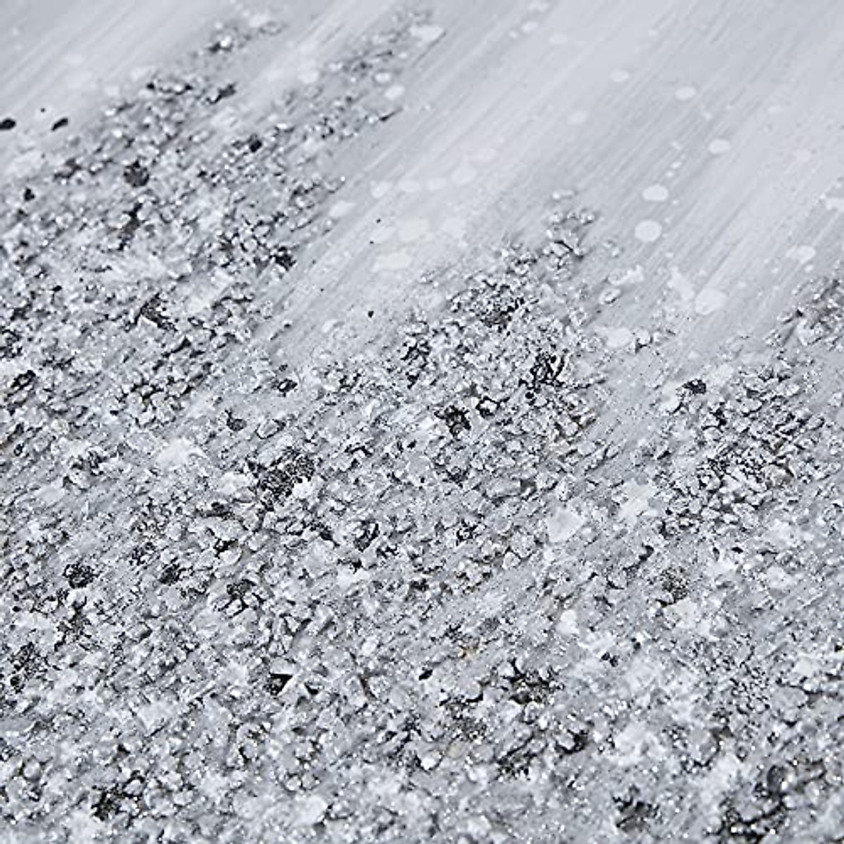 Madison Park Wall Art Living Room Decor-Embellished Hand Painted Metallic Canvas, Home Accent Glitter Abstract Bathroom Decoration Ready to Hang Bedroom Painting, Each 22"W x 28"H x 1.5"D, Silver, 2 Piece Set