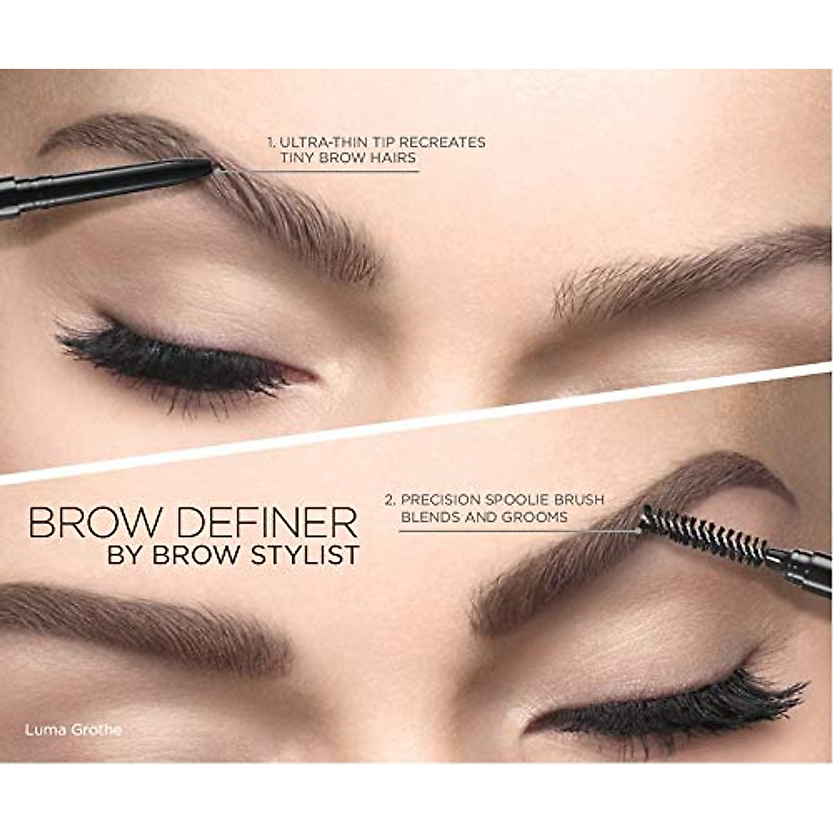 L'Oreal Paris Makeup Brow Stylist Definer Waterproof Eyebrow Pencil, Ultra-Fine Mechanical Pencil, Draws Tiny Brow Hairs and Fills in Sparse Areas and Gaps, Dark Blonde, 0.003 Ounce (Pack of 1)