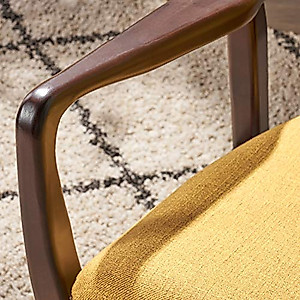 Christopher Knight Home Ventura Mid Century Modern Fabric Club Chair, Mustard, 31.25D x 26.25W x 32.75H Inch