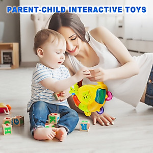 OKREVIEW Baby Rattles Activity Bell Toy - Baby Toy 6 to 12 Months Babies Music Rattles Toy with Song Lighting Modes, Infant Toy Colorful Birthday Gift