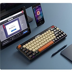 FIRSTBLOOD ONLY GAME. K690T Hot-Swappable 60% 2.4G Wireless/Bluetooth 5.0/USB Wired Triple Mode Mechanical Keyboard, 69 Keys Compact Gaming Keyboard, PBT Keycaps RGB Backlit, Brown Switch