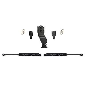 Fabtech FTS22302 Steering Stabilizer Kit Stealth Dual Steering Stabilizer Kit