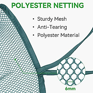 GROWNEER 4 x 8 Feet Crop Cage Plant Protection Tent with 6 Ground Staples, Storage Bag, Steel Tubes, Connectors, Suitable for Garden, Yard, Lawn