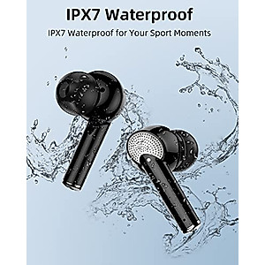 Bluetooth 5.3 Earbuds, HiFi Stereo with 13mm Special Driver, Wireless Headphones in Ear Light-Weight, LED Digital Display, 40H Playtime, IPX7 Waterproof, Bluetooth Earphones 4 Mics for Android iOS