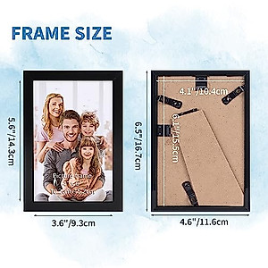 WIFTREY 18 Pack 4x6 Picture Frame Black, 4 x 6 Photo Frames Bulk for Wall Hanging or Tabletop Display