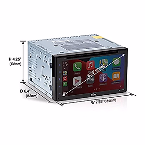 BOSS Audio Systems BCPA9690RC Car Audio Stereo System - Apple CarPlay, Android Auto, 6.75 Inch Double-Din, Touchscreen, Bluetooth Head Unit, Backup Camera, Radio Receiver, CD Player, for Amplifier