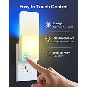 Fruit Fly Traps for Indoors, 2 in 1 Plug in Bug Catcher Indoor Flying Insect Trap with Warm LED Night Light and UV Attractant, Fly Traps Indoor for Home Fruit Fly Killer (1 Device + 6 Glue Cards)