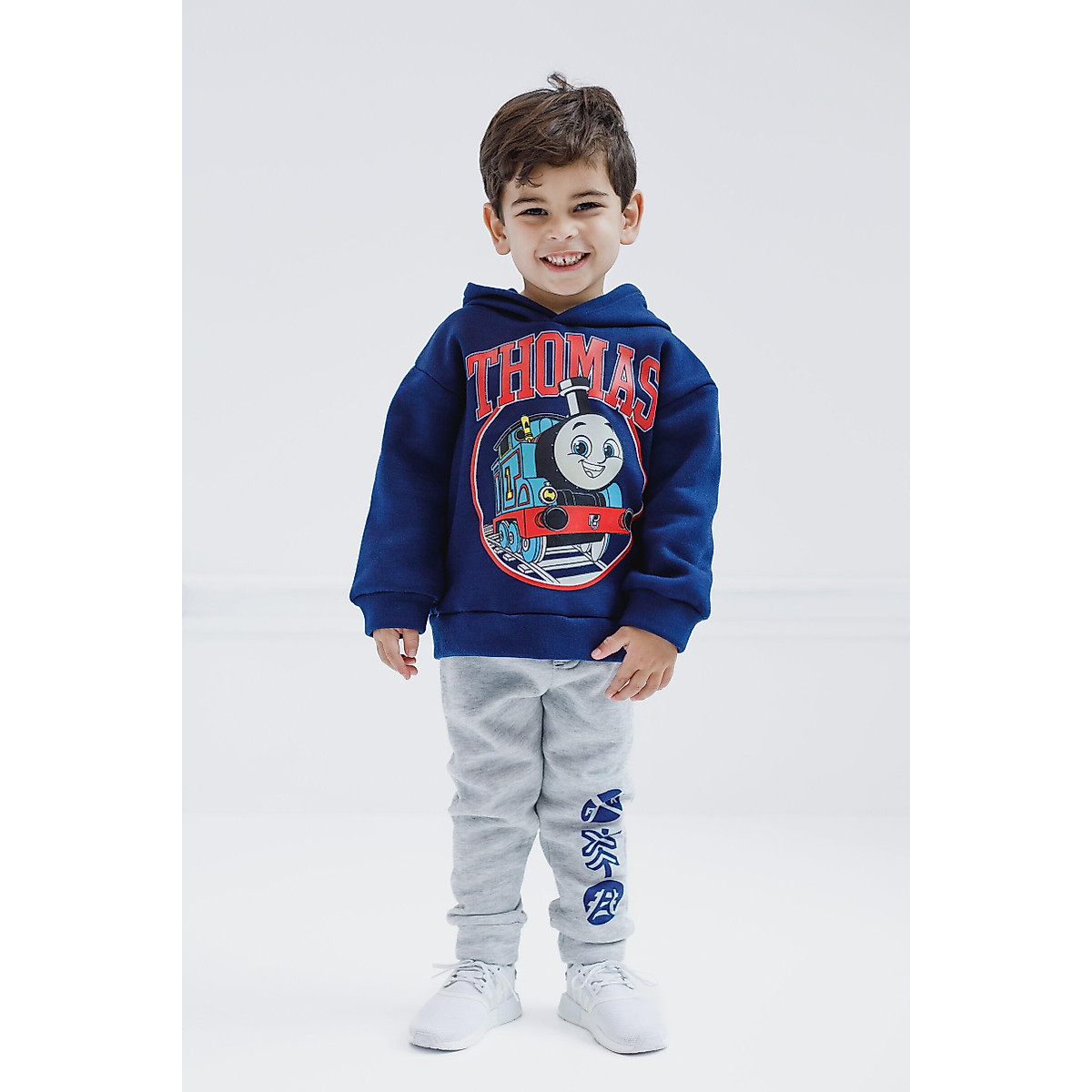 Thomas the Tank Engine & Friends Little Boys Fleece Pullover Hoodie and Pants Set Blue/Gray 7-8