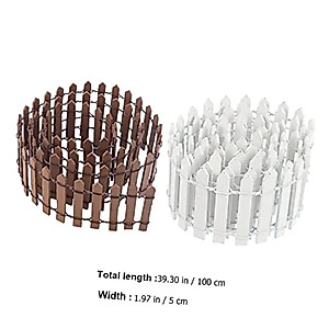 Happyyami 6 Pcs Mini Fence Mini Pots Mini Decor Sand Table Toys Mini Fairy Garden Fences DIY Wood Picket Fence Mini Wood Fencing Sand Table Fence Model Small Fence Mini Garden Decoration