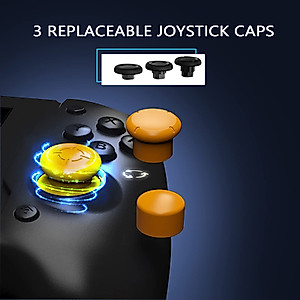 Nargos Grip Controller for Switch/Switch OLED, Ergonomic Handheld Gamepad with 6-Axis Gyro, Dual Motor Vibration and Screen Capture Button (Black)