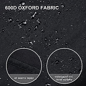 LTSxop Patio Furniture Covers, Waterproof and Heavy Duty 600D Outdoor Sectional Sofa Set Cover and Patio Table Covers, Table and Chair Set Covers for Rainy, Snowy and Sunny, 110" L x 84" W x 28" H