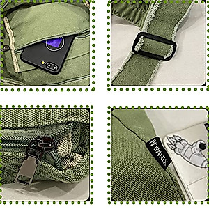 Large Hobo Bag for Women Canvas Tote Bag Shoulder Bag Fashion Hobo Bag Women Men Messenger Bag for School Work