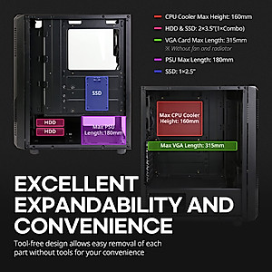 Zalman S4 Mid-Tower ATX PC Case, 2 x 120mm Fans Included, Acrylic Tinted Side Panel, ATX/mATX/Mini-ITX Support