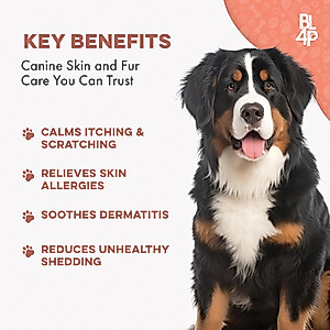 Natural Skin & Coat Supplement for Dogs, Large and Small - Dog Anti Itch Relief for Dry Skin, Rash, Allergy or Irritation - Reduces Shedding, Dandruff and Supports Dog Hair Growth - 400 Small Pills