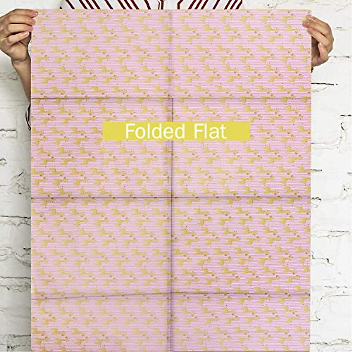 MAYPLUSS Wrapping Paper Large Sheet - Folded Flat - 6 Different Baby Girl Design (45.2 sq.ft.ttl) - 27.5 inch X 39.4 inch Per Sheet