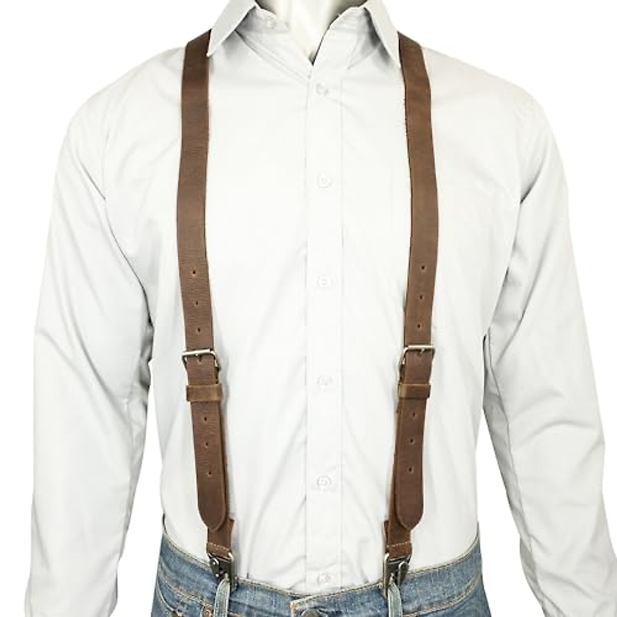 Hide & Drink Leather Y Suspenders (Medium 5 ft. 3 in. to 5 ft. 9 in.) :: Bourbon Brown