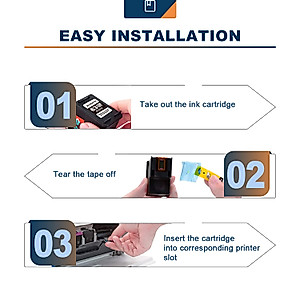 Ankink Higher Yield 63XL Ink Cartridge 2 Black and 2 Color Combo Pack for HP Ink 63 XL Officejet 3830 4650 4652 4655 5200 5252 5255 5258 Envy 4520 4512 Deskjet 1112 2132 3630 3632 Printer HP63