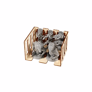 The Broken Token Game Organizer - Ankh: Gods of Egypt Compatible Game Organizer, Wooden Storage Box for Tabletop Games