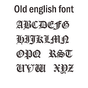 Personalized Old English Initial Signet Ring 925 Sterling Silver Custom Chunky Statement Ring (Silver)